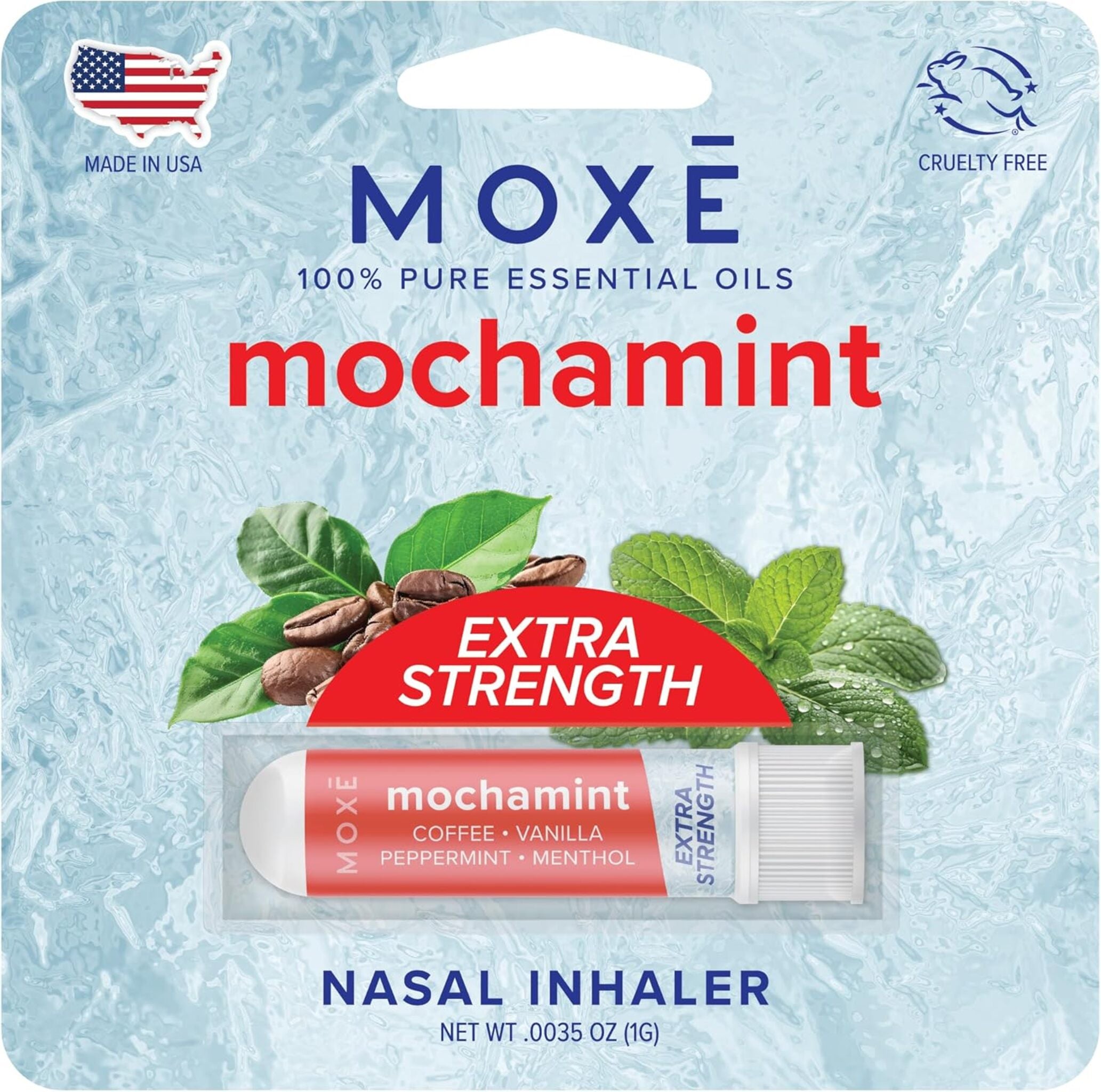 MOXĒ Mochamint Extra Strength Nasal Inhaler | Menthol, Coffee & Peppermint